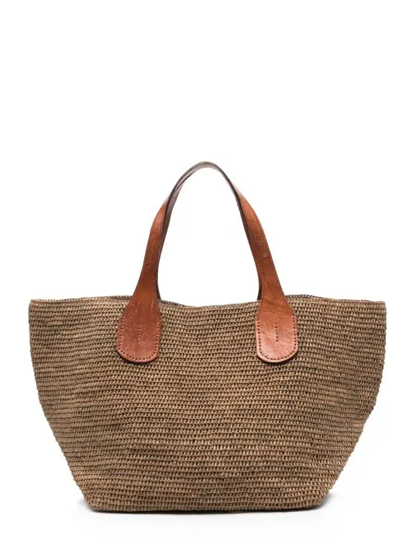 IBELIV Tokyo Ii Raffia Tote Shoulder Bag - Beige