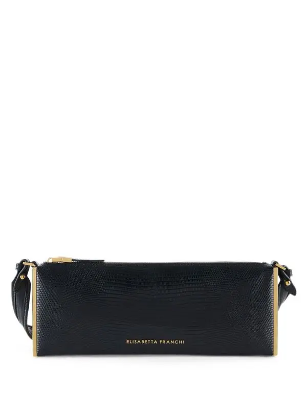 Elisabetta Franchi Faux Leather Shoulder Bag - Black