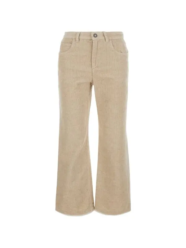 MARANT ETOILE Ruthie Cotton And Blend Trousers - Beige