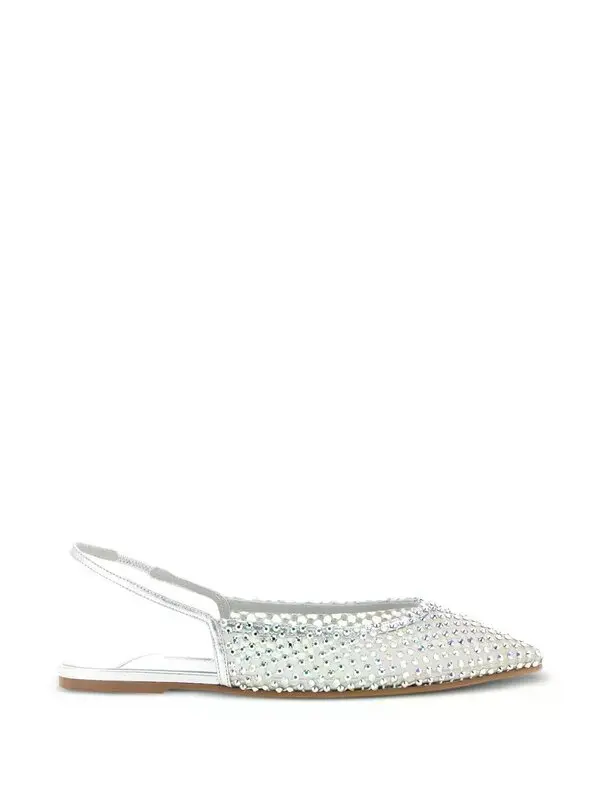 LE SILLA Gilda Crystal-embellished Ballet Flats - Silver