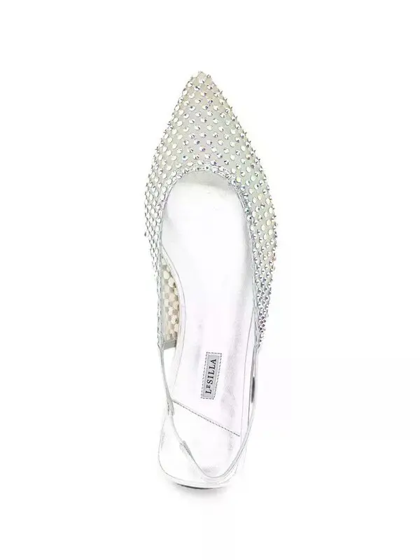 LE SILLA Gilda Crystal-embellished Ballet Flats