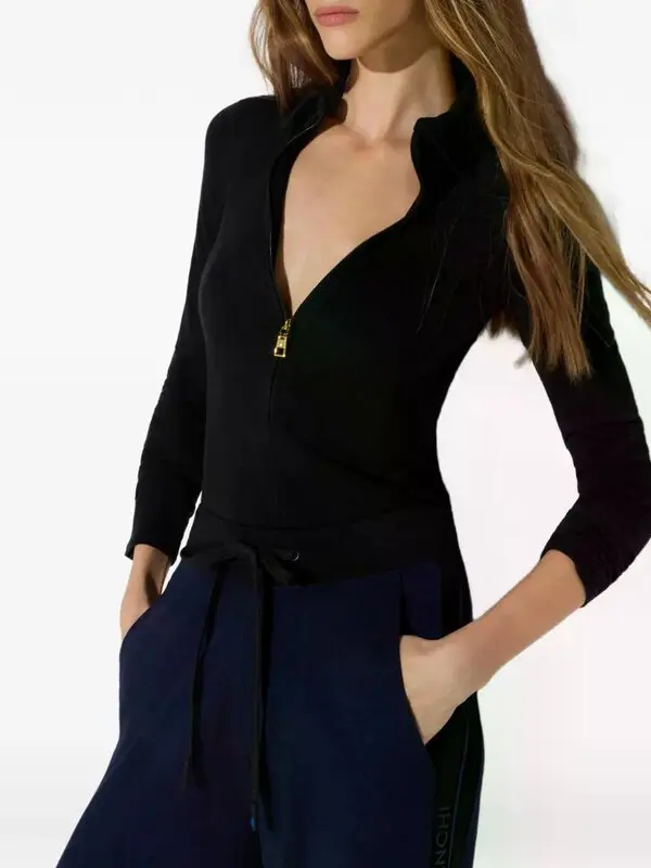 Elisabetta Franchi Lightweight Jersey Top With Zip