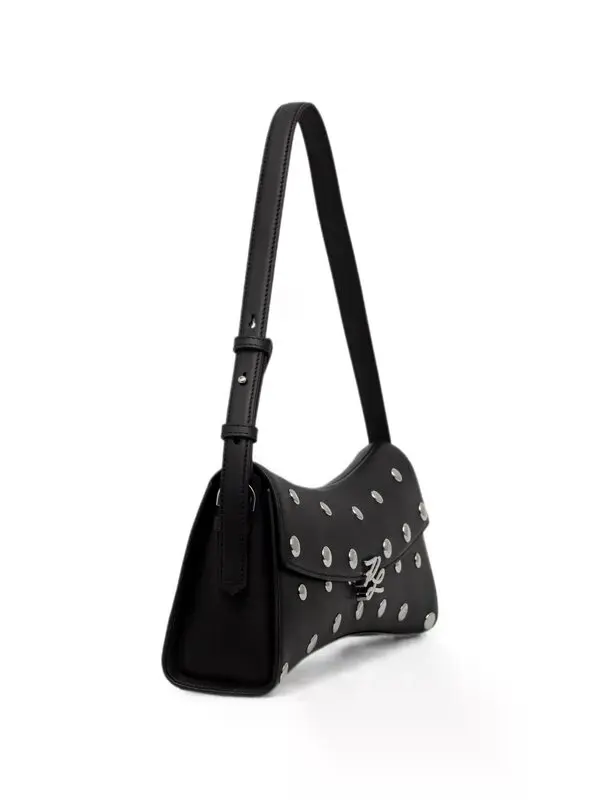 Karl Lagerfeld Stud-embellished Logo-plaque Shoulder Bag