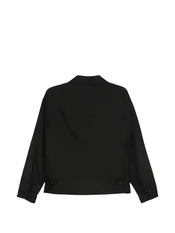 Comme Des Garçons Zip-up Flap-pocket Jacket - Black