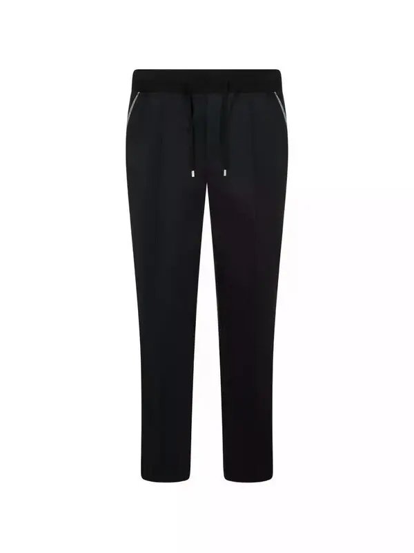 MOORER Slim-fit Drawstring Track Pants - Black