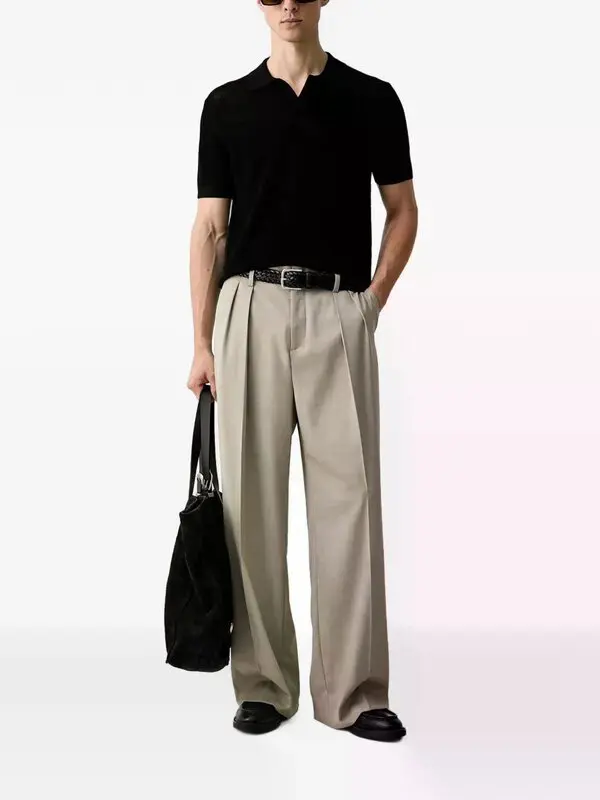 Karl Lagerfeld Mesh-knit Polo Shirt
