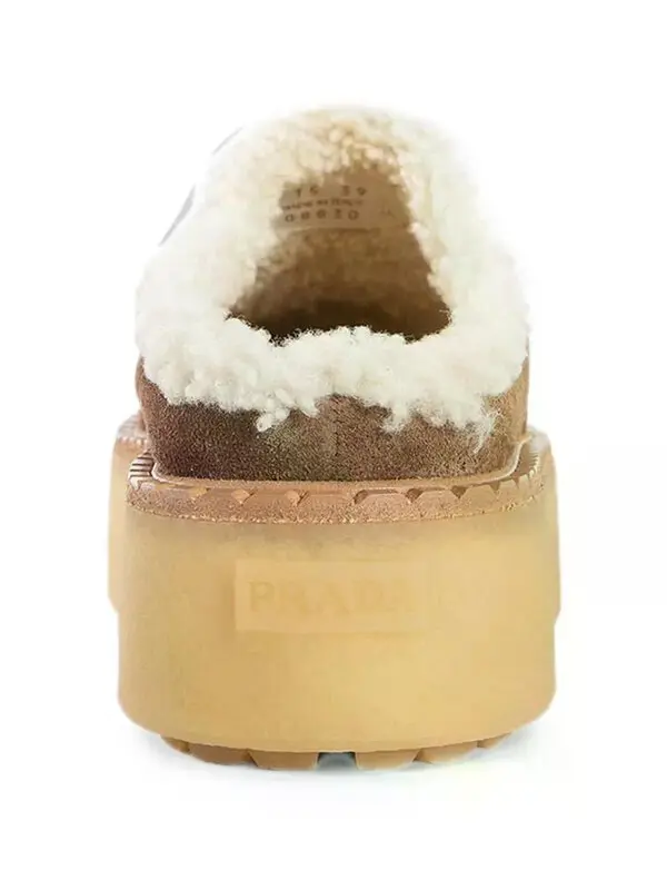 Prada Shearling-trim Mules