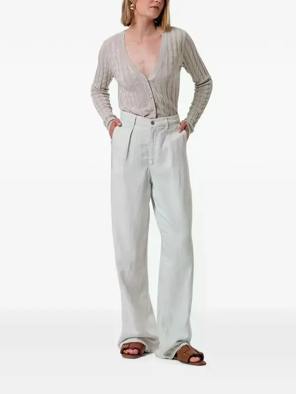 FRACOMINA Sequin-embellished Cable-knit Cardigan