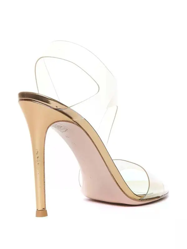 GIANVITO ROSSI Metallic-effect Heeled Sandals