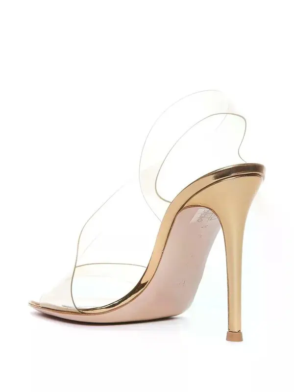 GIANVITO ROSSI Metallic-effect Heeled Sandals
