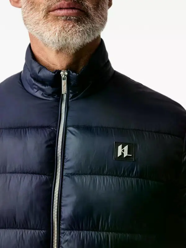 Karl Lagerfeld Quilted Logo-patch Jacket