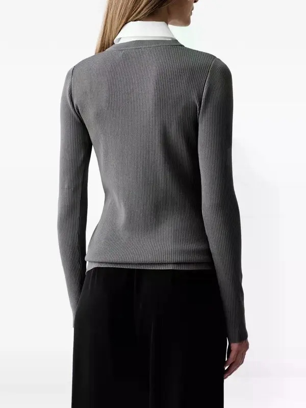 Karl Lagerfeld Ribbed V-neck Sweater