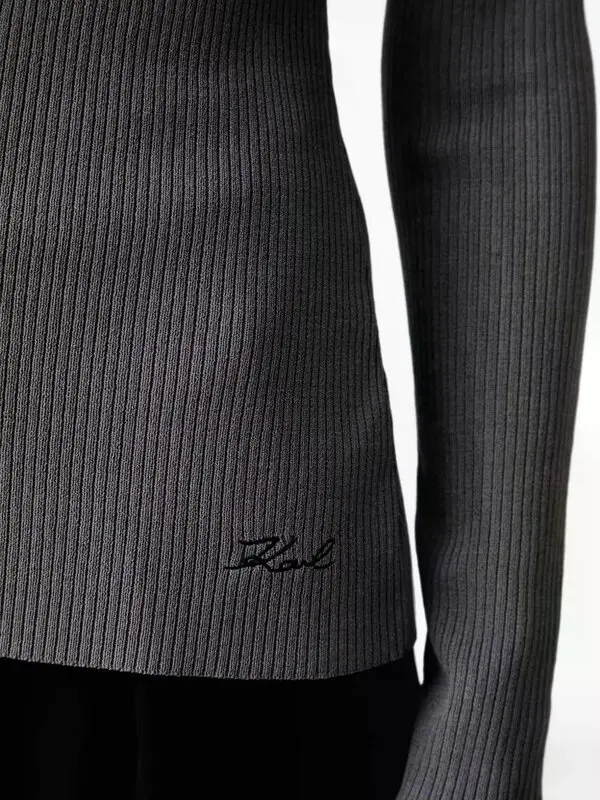 Karl Lagerfeld Ribbed V-neck Sweater