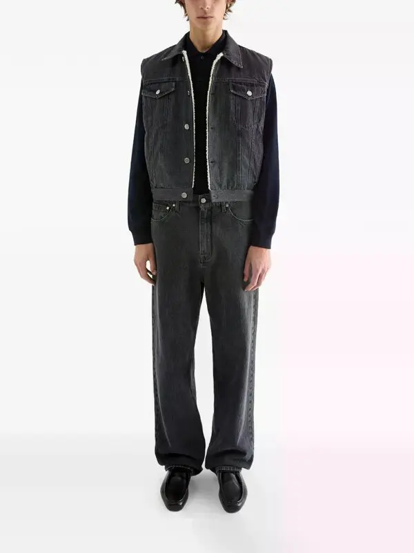 JIL SANDER Fleece-lined Denim Gilet