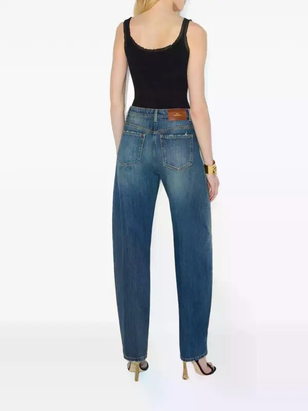 Elisabetta Franchi Balloon Jeans With Jewel Buttons