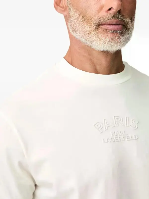 Karl Lagerfeld Logo-embossed Crew-neck T-shirt