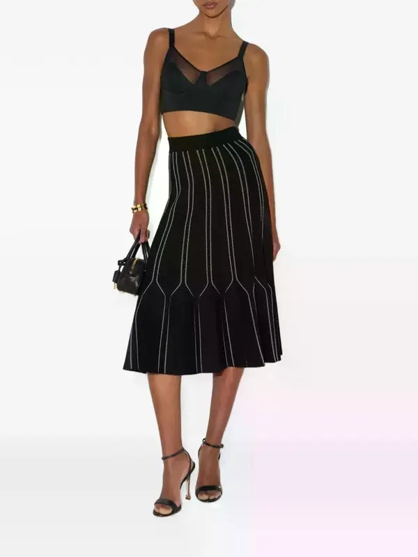 Elisabetta Franchi Cool Wool And Tulle Top