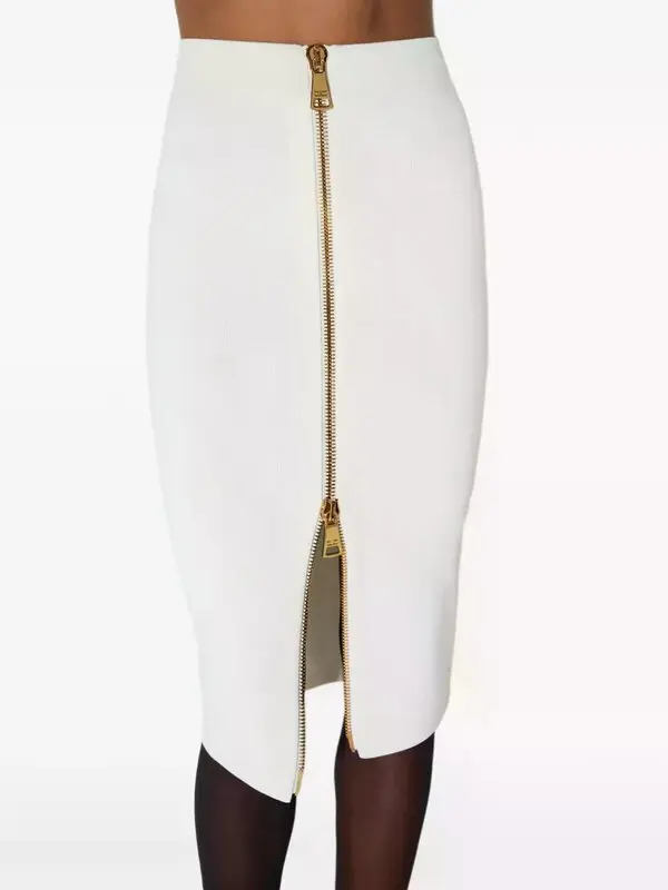 Elisabetta Franchi Knit Skirt With Zip