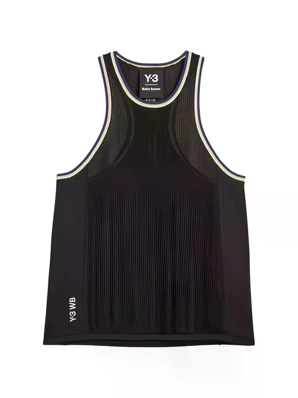 Y3 Logo-print Sleeveless Tank Top - Black