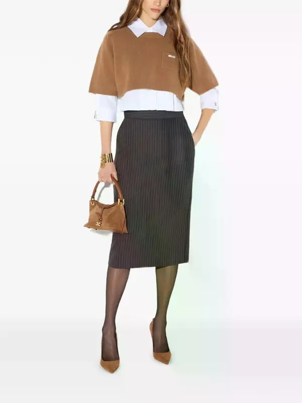 Elisabetta Franchi Wool And Cashmere Cropped Top