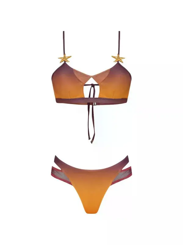 AMIR SLAMA X Tati Barbieri Starfish-detail Ombré Bikini - Orange