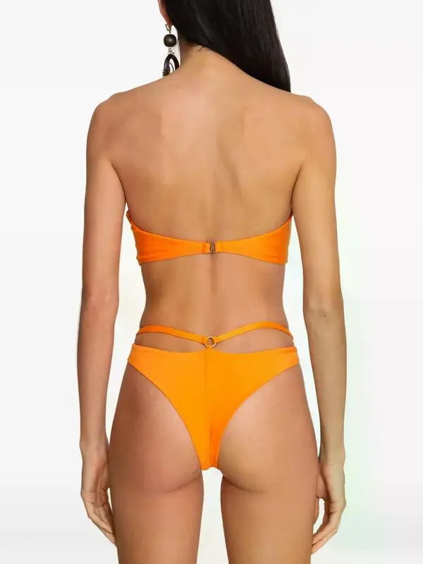 AMIR SLAMA X Tati Barbieri Ring-detail Bandeau Bikini