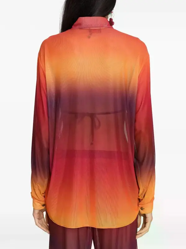 AMIR SLAMA X Tati Barbieri Gradient Mesh Shirt