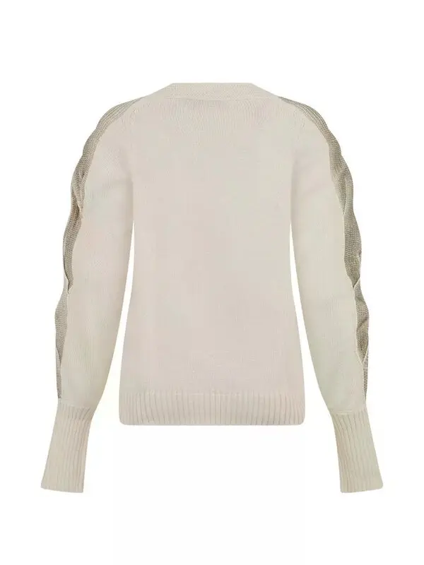 MOORER V-neck Sweater - White
