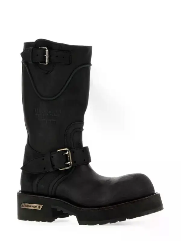 Balenciaga Venom Leather Boots - Black