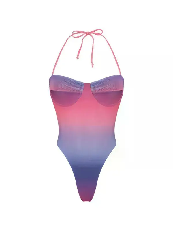 AMIR SLAMA Gradient-effect Cut-out Swimsuit