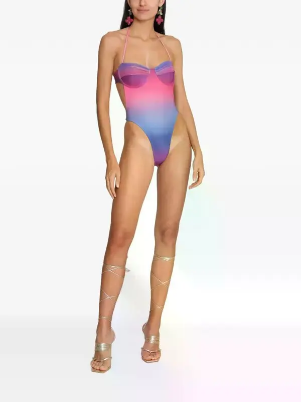 AMIR SLAMA Gradient-effect Cut-out Swimsuit