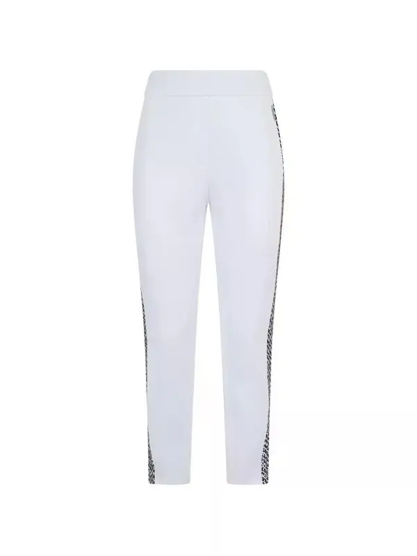 MOORER Side-stripe Track Pants - White