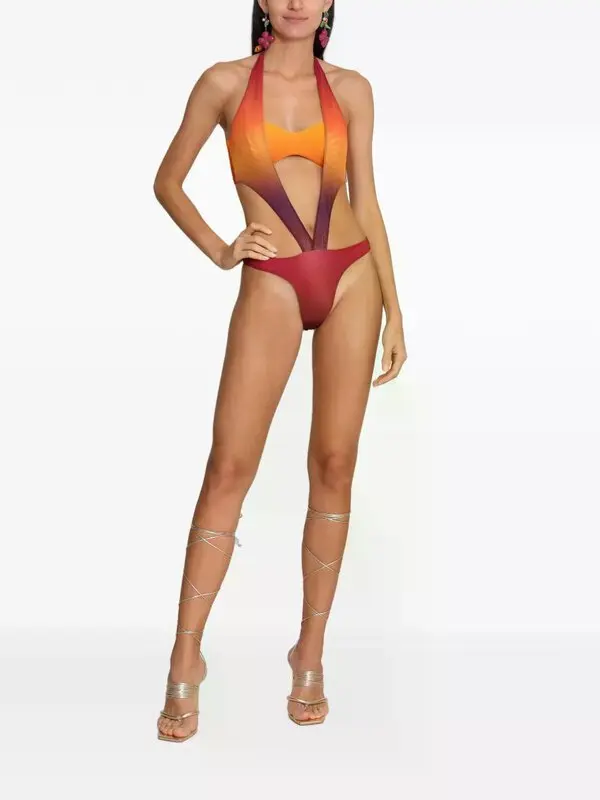 AMIR SLAMA X Tati Barbieri Gradient-effect Swimsuit