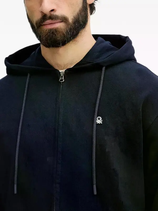 BENETTON Logo-patch Zip-up Hoodie