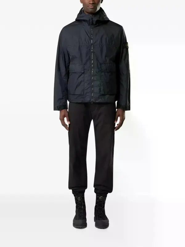 Stone Island Hooded Logo-patch Jacket