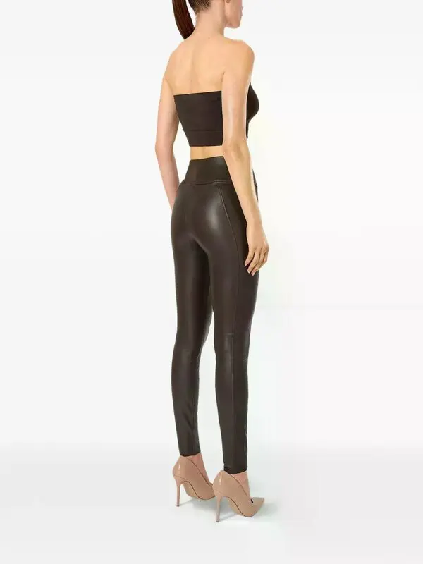 Wolford Edie Faux-leather Leggings - Brown
