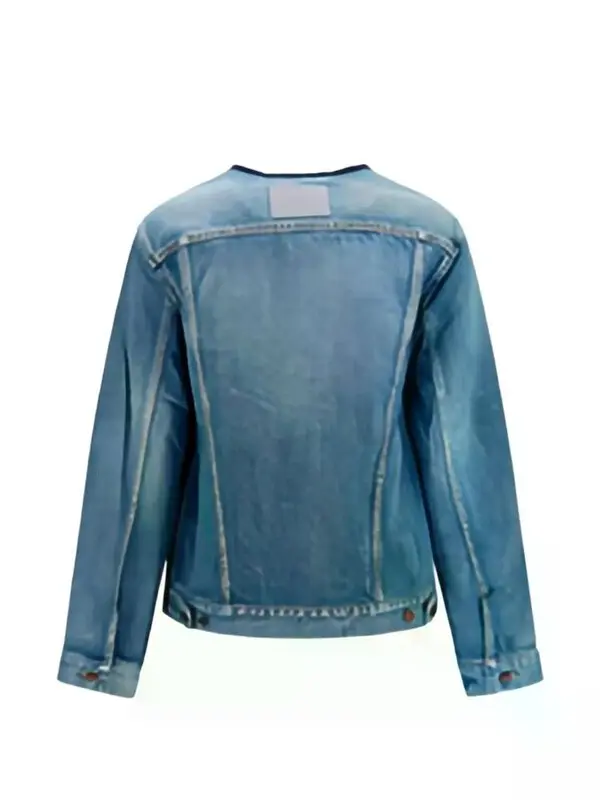 Balenciaga Hourglass Denim Jacket - Blue