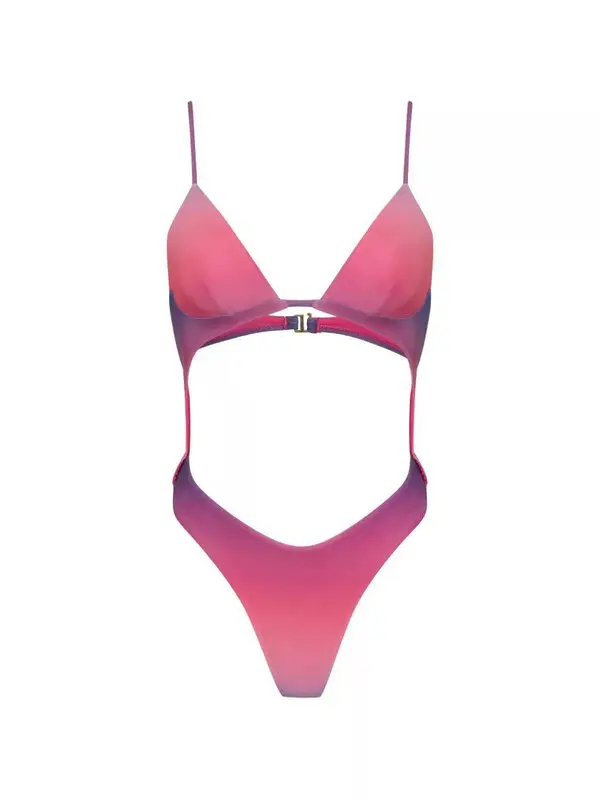 AMIR SLAMA X Tati Barbieri Gradient-effect Cut-out Swimsuit - Pink