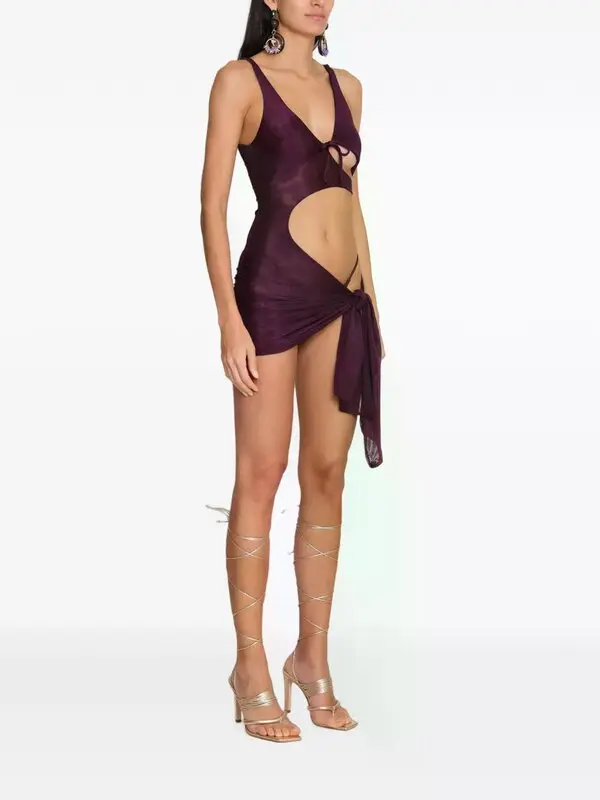 AMIR SLAMA X Tati Barbieri Cut-out Knotted Beach Cover-up