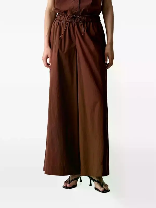 BENETTON Elasticated-waist Palazzo Pants - Brown
