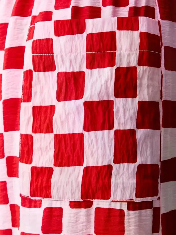 BENETTON Checkerboard-print Palazzo Pants