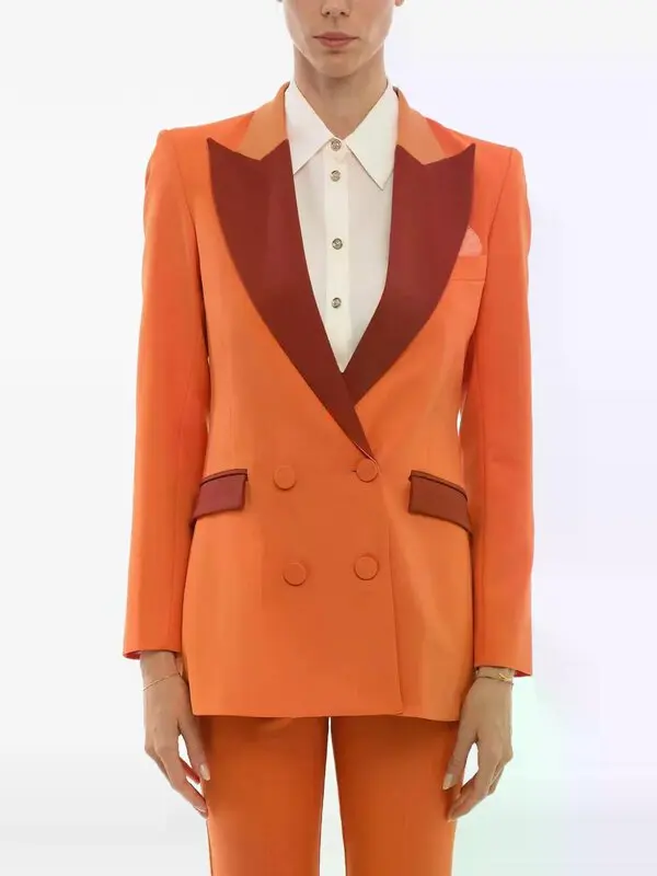 HEBE STUDIO Bianca Double-breasted Blazer - Orange