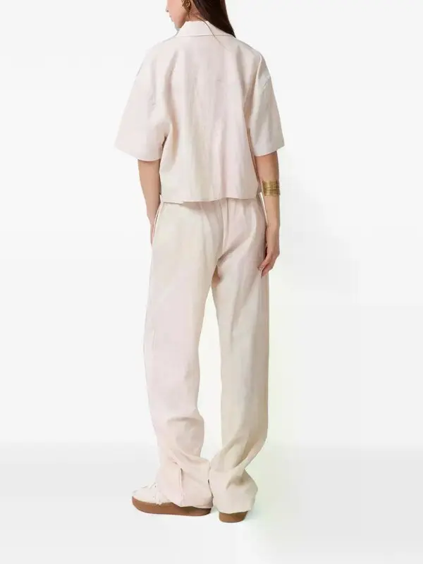 GAELLE PARIS Cropped Short-sleeve Shirt