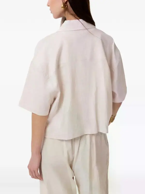 GAELLE PARIS Cropped Short-sleeve Shirt