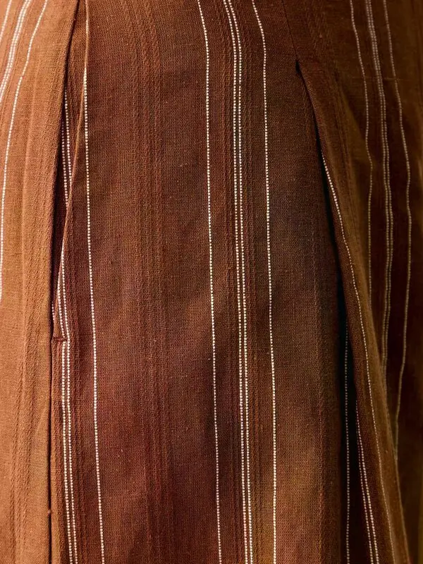 BENETTON Vertical-stripe Cropped Palazzo Pants