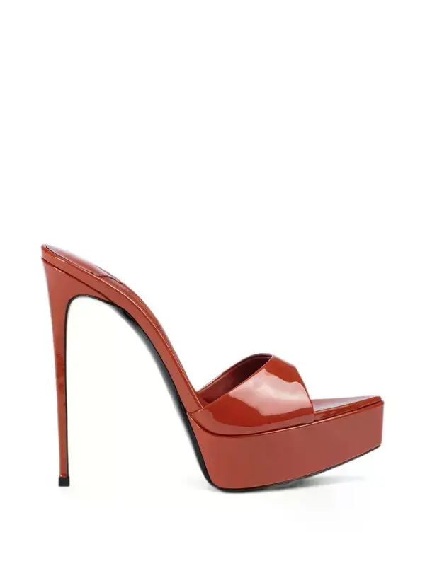 LE SILLA Uma Patent-finish Sandals - Red