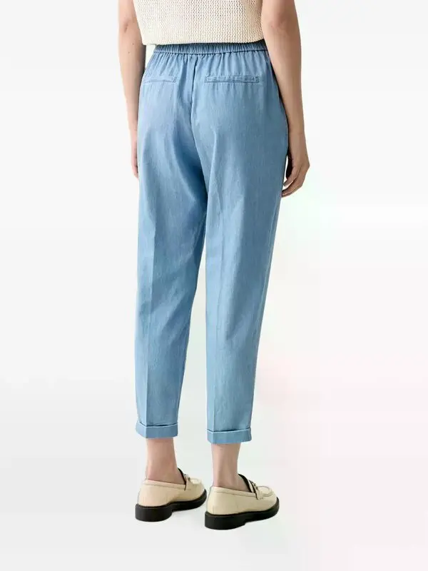 BENETTON Elasticated-waist Tapered Trousers