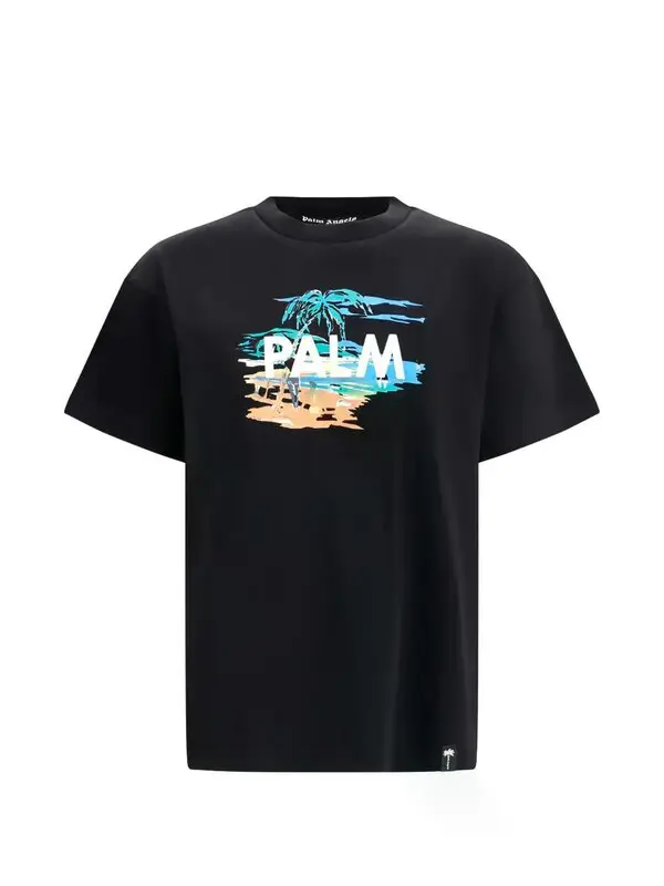 Palm Angels Palm Island Graphic-print T-shirt - Black
