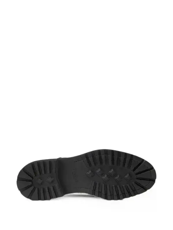 DOUCAL'S Double-buckle Leather Loafers