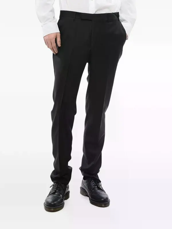Corneliani Virgin-wool Tailored Trousers - Black